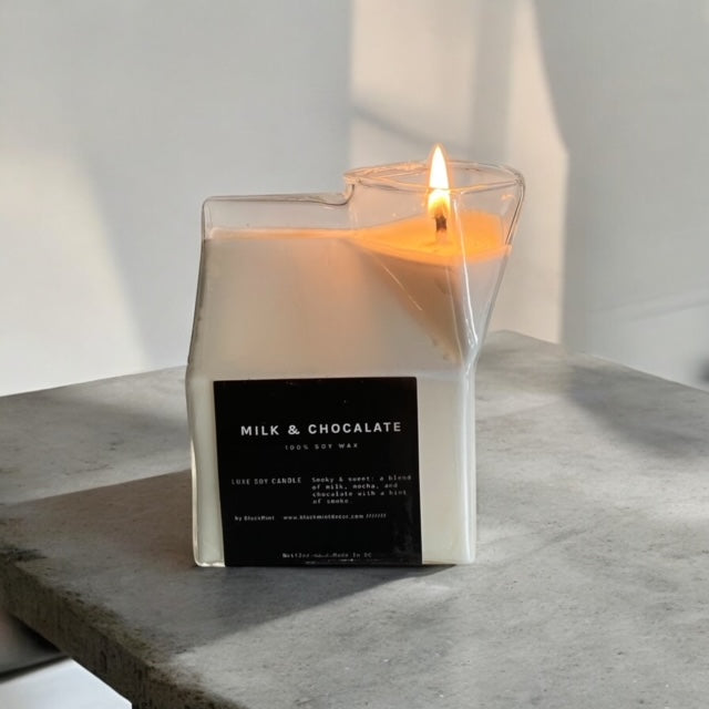 Milk Carton Candle 12 oz – Black Mint Home Decor
